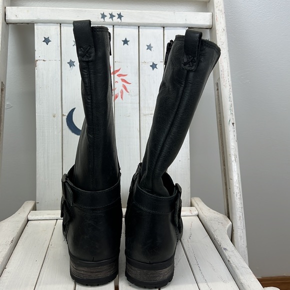 Eric Michael | Shoes | Eric Michael Leather Moto Biker Calf Boots Size ...